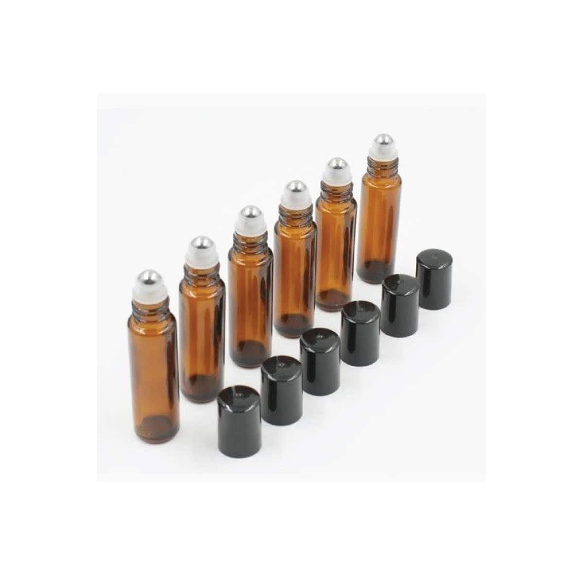 Sticla bruna cu capac si bila roll-on 10 ml. (1, 10, 50, 100 buc ...